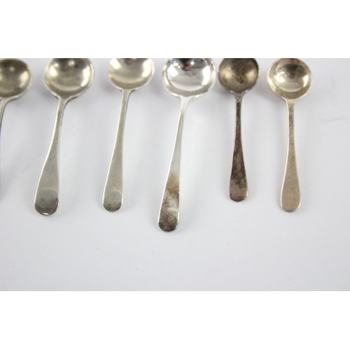 8 x Antique / Vintage Hallmarked .925 STERLING SILVER Condiment Spoons ...