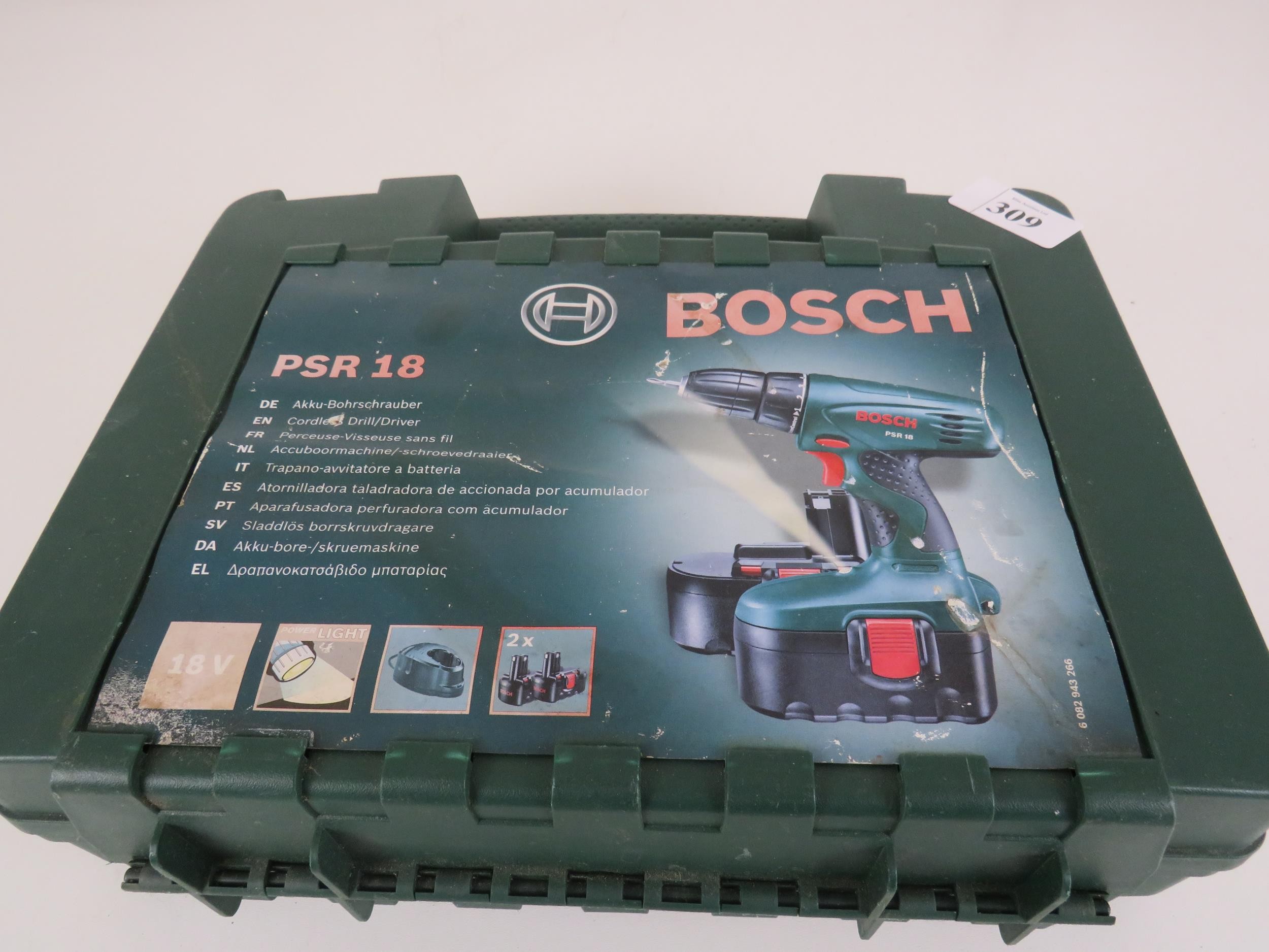 BOSCH PSR 18 BATTERY DRILL IN CASE