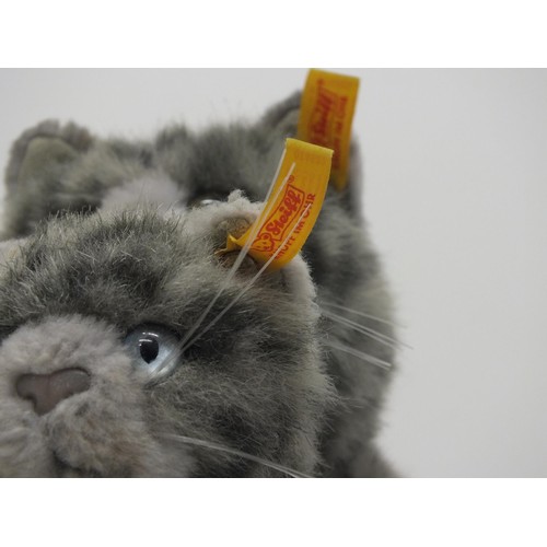 STEIFF MIZZY KATZ CAT AND KITTEN WITH ORIGINAL TAGS IN STEIFF BOX AND BAG