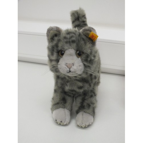 STEIFF MIZZY KATZ CAT AND KITTEN WITH ORIGINAL TAGS IN STEIFF BOX AND BAG