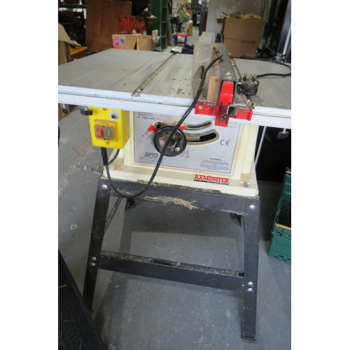 Axminster table saw on stand