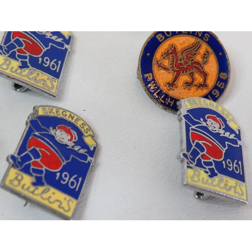 Twenty old butlins enamel badges