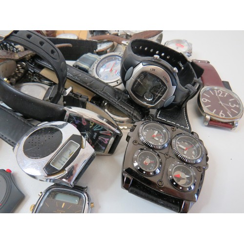A job lot of assorted watches.