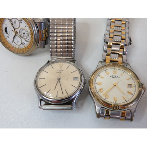 Seven assorted watches.