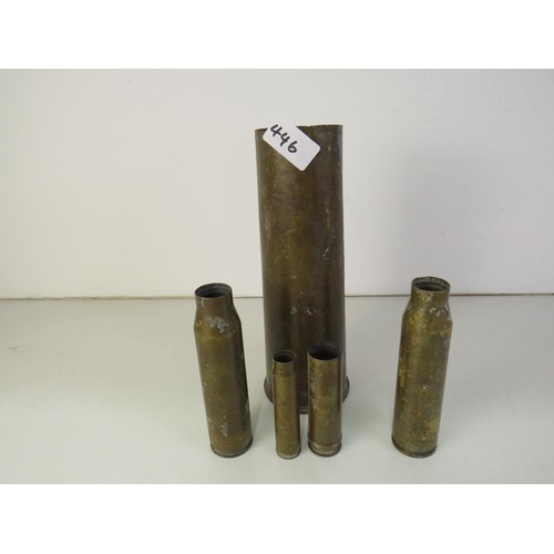 Five trench art shell cases.