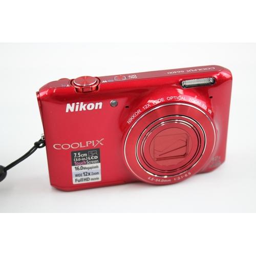 Nikon Coolpix S6400 Digital Compact Camera Working w/ Nikkor 12x Wide Lens