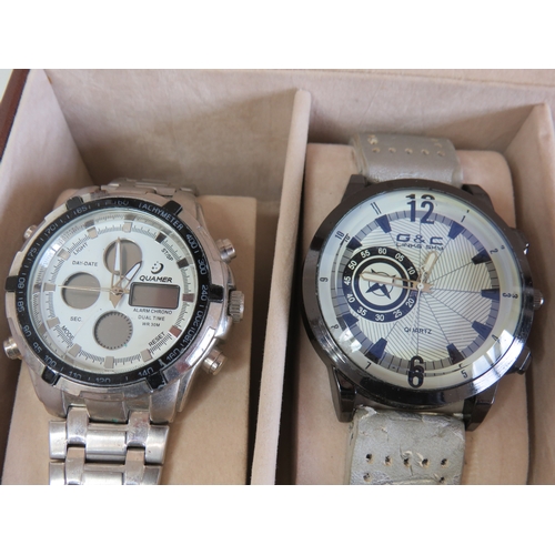 Hall & Sloane watch display box with ten watches.