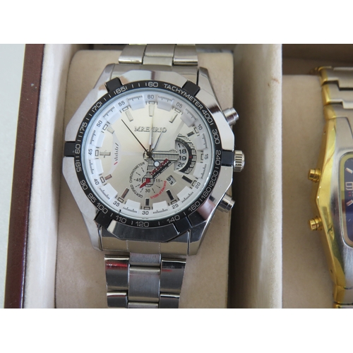 Hall & Sloane watch display box with ten watches.