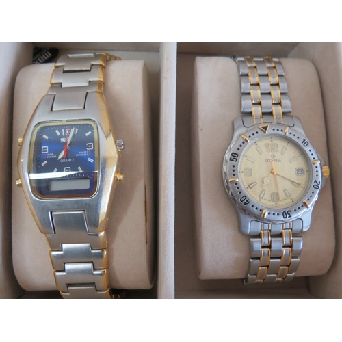 Hall & Sloane watch display box with ten watches.