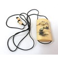 Antique Japanese carved scrimshaw bone Inro.