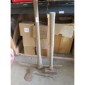 Large pickaxe, large sledge hammer and axe