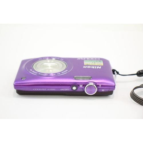 Nikon Coolpix S3300 Digital Compact Camera w/ Nikkor 6x Wide Zoom