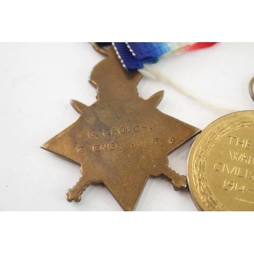 WW1 Medals Inc Star- Crouch MFA & Victory Medal- Clives Glout R ...