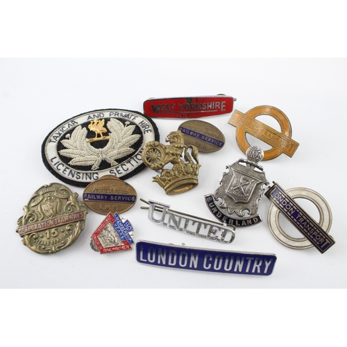 Transport Badges Inc Tramways Railways London Transport Etc x 12