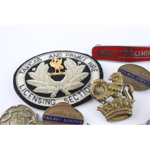 Transport Badges Inc Tramways Railways London Transport Etc x 12