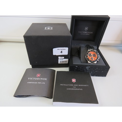 Men's Victorinox swiss army chronograph watch - boxed