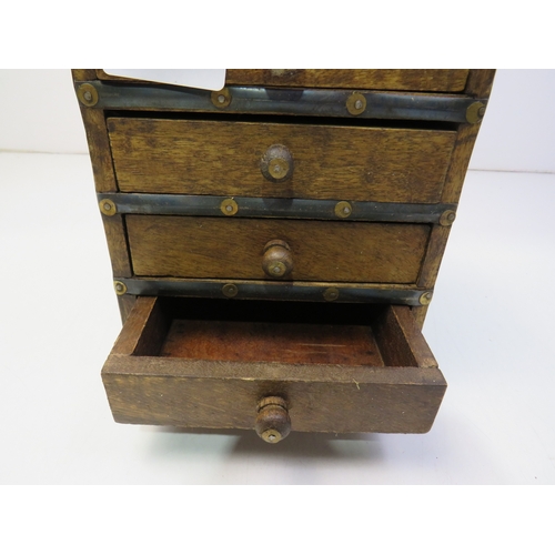 Small set of vintage wooden draws ideal for jewellery