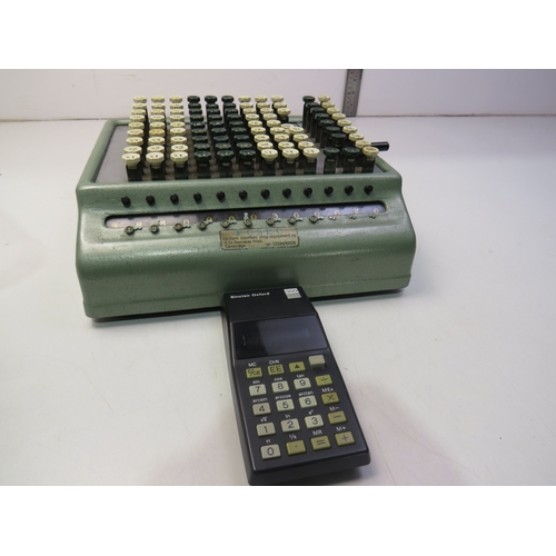 Antique manual calculator mechanical plus sinclair oxford 300
