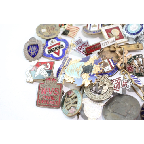 Military Pins Lapel Badges Civil Defence Corps Womens Land Army WVS Etc
