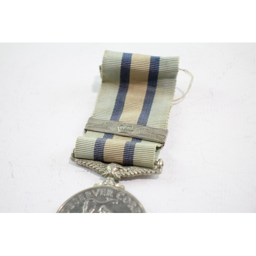 ERII Royal Observers Corps Medal Named to Chief Observer E A Berkley