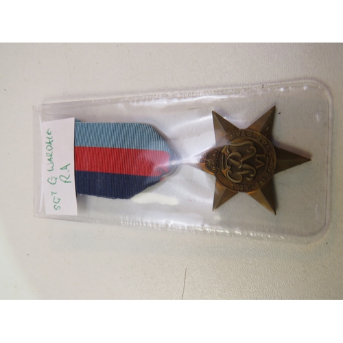 WWII 1939 field dressing, badge, and medal awarded to Sergeant Wardale ...