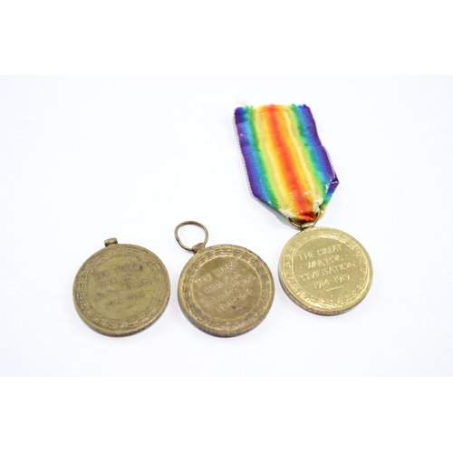 WW1 Victory Medals To Pte Greener Durh LI, 1AM Peterkin RAF & Pte ...