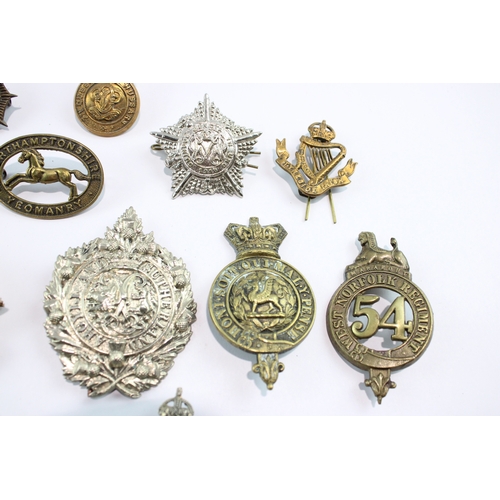Military Cap Badges Inc A&S.H, 54th Regiment Of Foot, Hussars, Etc