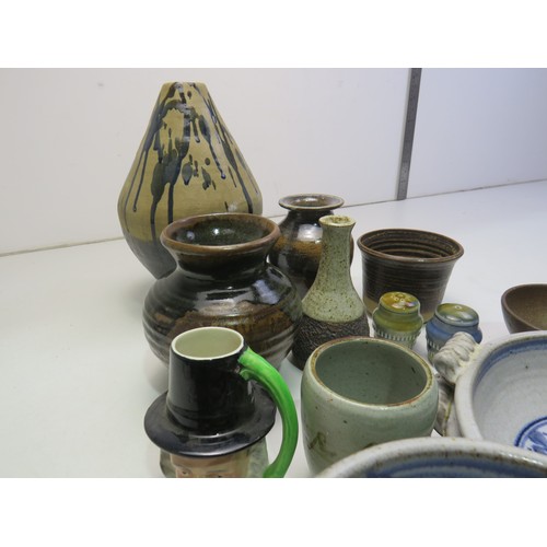 A collection of Studio pottery.