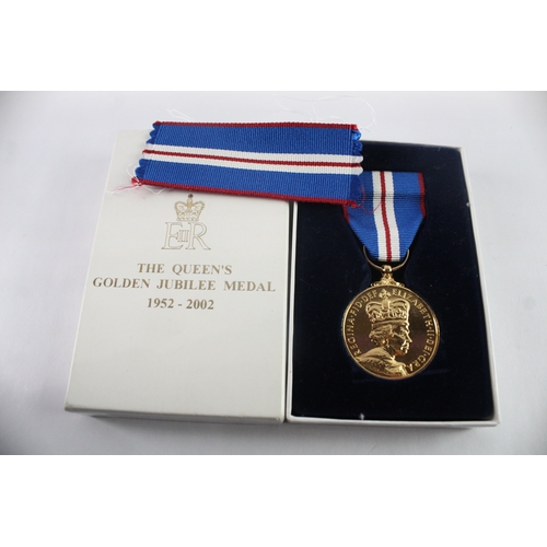 Boxed ER II Queens 2002 Golden Jubilee Medal