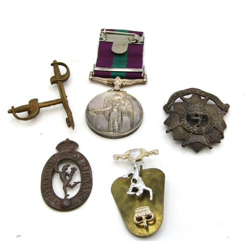 Military General Service medal GSM Cyprus to A.C.I B.Peacock R.A.F and ...