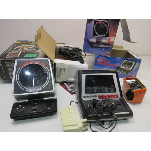 Assortment of vintage electronic games to include Astro Wars, Scramble ...
