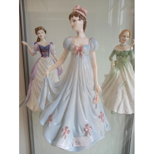3 X Lady figurines Royal Daulton Grace HN3699 1995 Coalport Elizabeth ...