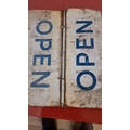 Vintage garage forecourt folding open/closed sign