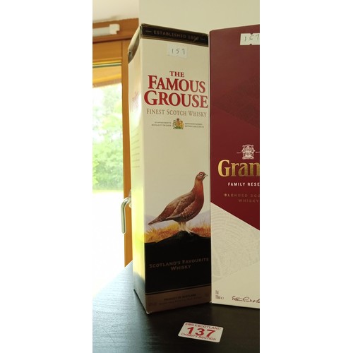 Famous Grouse & Grants Family reserve whisky