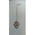 Luckenbooth silver Edinburgh hallmarks pendant and chain