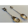 Pair of vintage American mining spoons both marked sterling