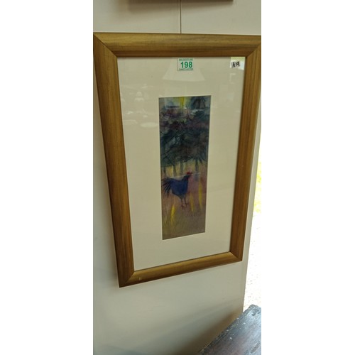 Framed Susie Hunt original picture of cockerel. Susie Hunt founded the ...