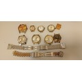 Selection of watch heads and faces & 2 watch straps