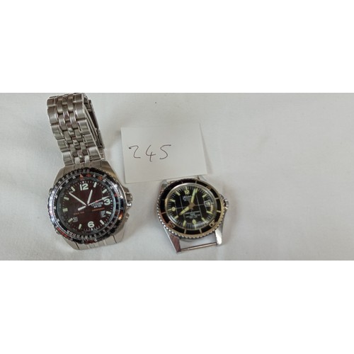 Sicura Submarine divers watch - working plus Citizen WR 100 world time ...