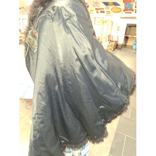 Vintage fur shrug with waistcoat style front and cape back from the ...
