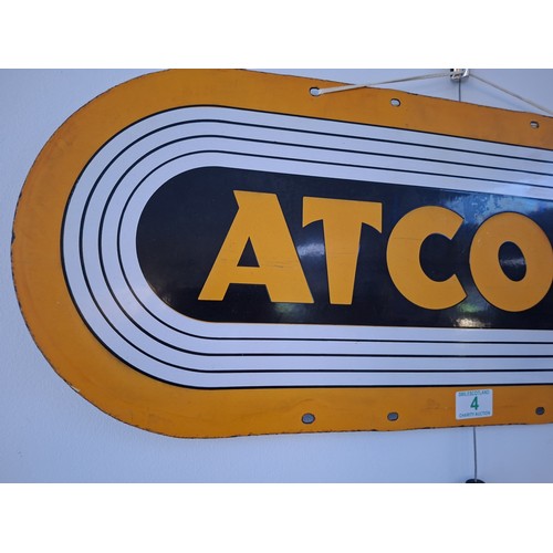 Original Atcost enamel sign lovely condition 76cm W approx.