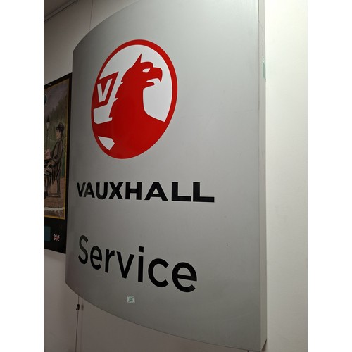 Large genuine Vauxhall Service garage sign 130cm x 105cm approx.