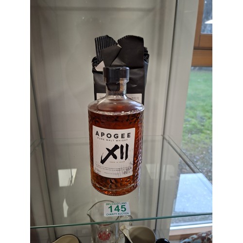 Apogee pure malt whisky age 12 years, 70-cl 46.3%vol sealed label and ...