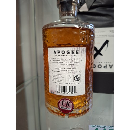 Apogee pure malt whisky age 12 years, 70-cl 46.3%vol sealed label and ...