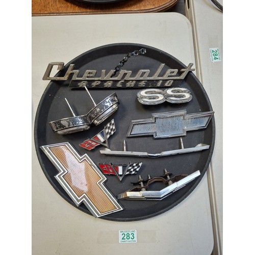 Selection of Chevrolet badges and SS badges