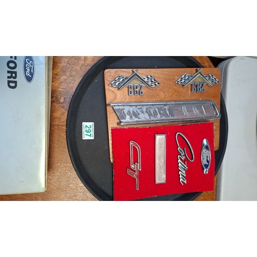 Selection of Ford, Cortina and Mustang car badges