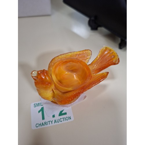 Boyd glass bird salt cellar