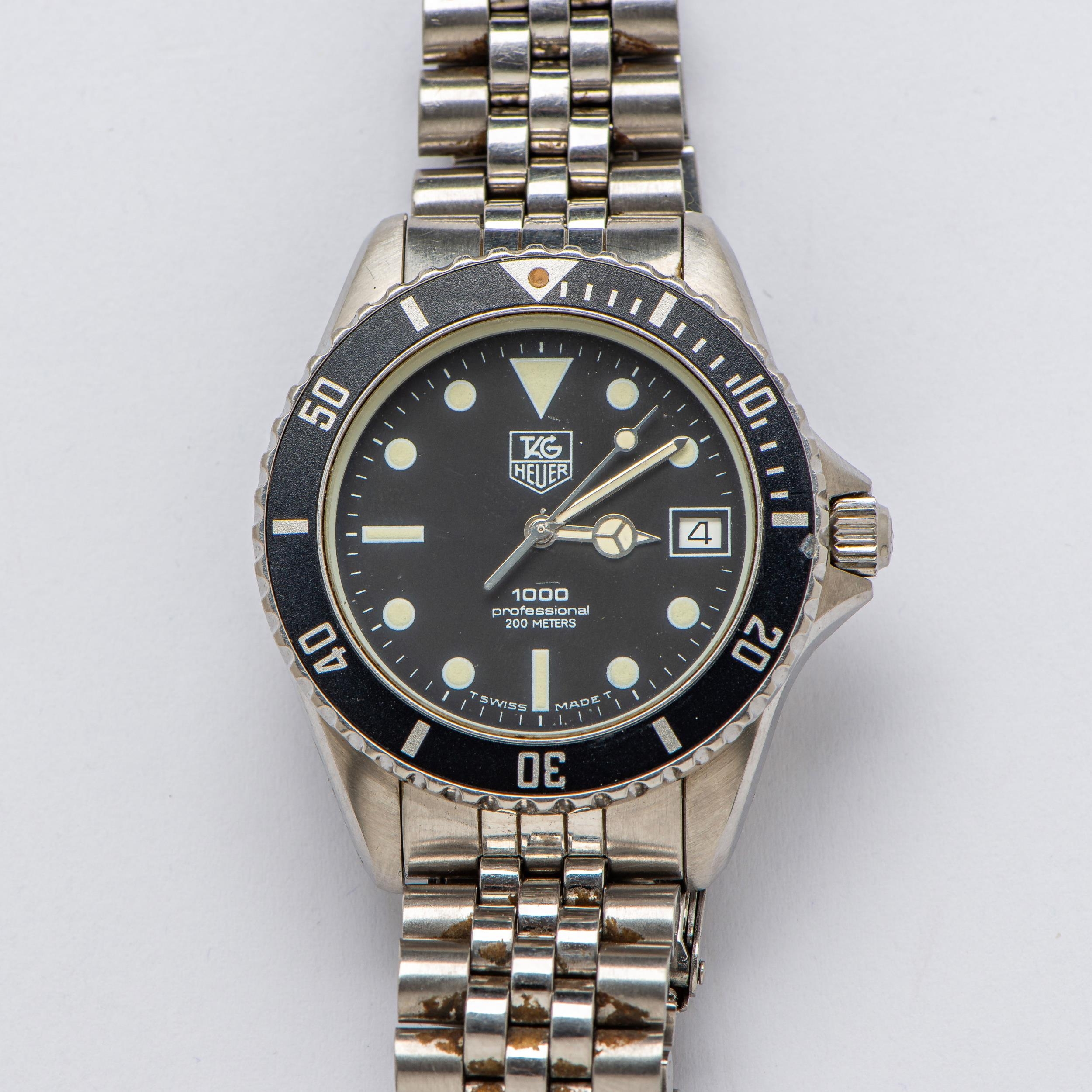 Tag Heuer 1000 Professional Gents Quartz Watch, 200 Meters ...