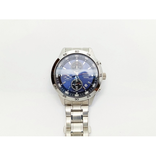Seiko Chronograph 100M Quartz Gents Watch. Stainless Steel, Date ...
