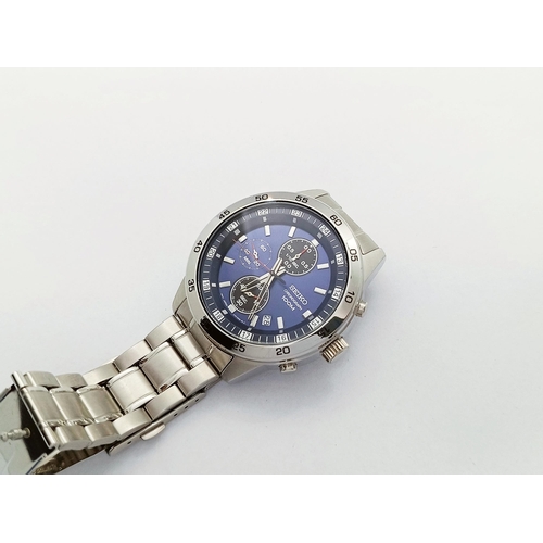 Seiko Chronograph 100M Quartz Gents Watch. Stainless Steel, Date ...